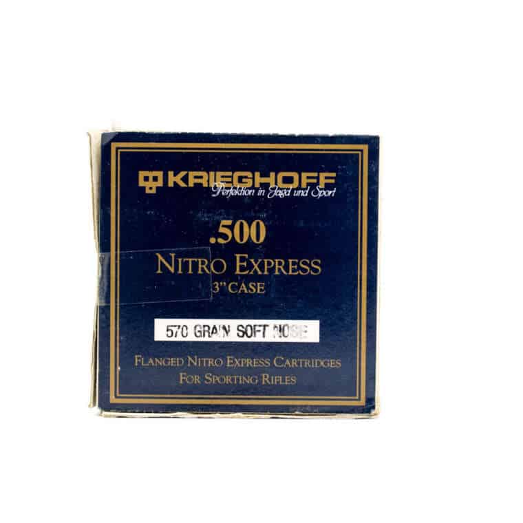 500 NITRO EXPRESS ammunition 570-gr SOFT POINTS (Krieghoff, QTY 4 ...
