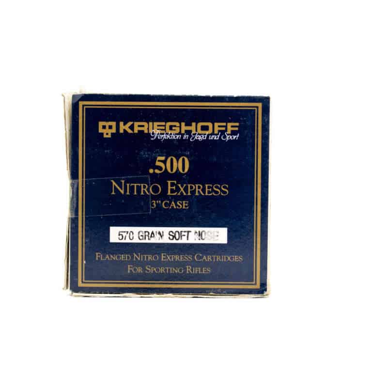 500 NITRO EXPRESS ammunition 570-gr SOFT POINTS (Krieghoff, QTY 4 ...